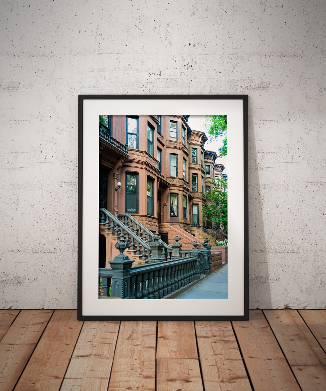 Brooklyn Print, Brownstone Print, New York, New York City, Brooklyn ...
