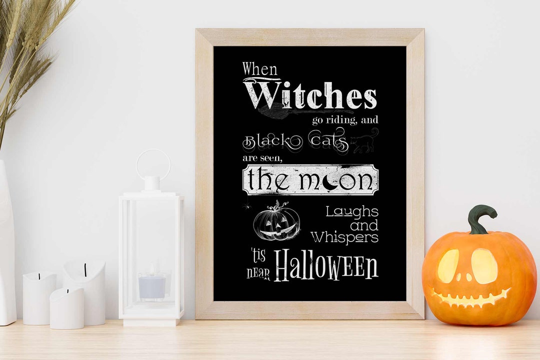 Halloween Calligraphy, Halloween Print, Halloween Decor, October Print ...