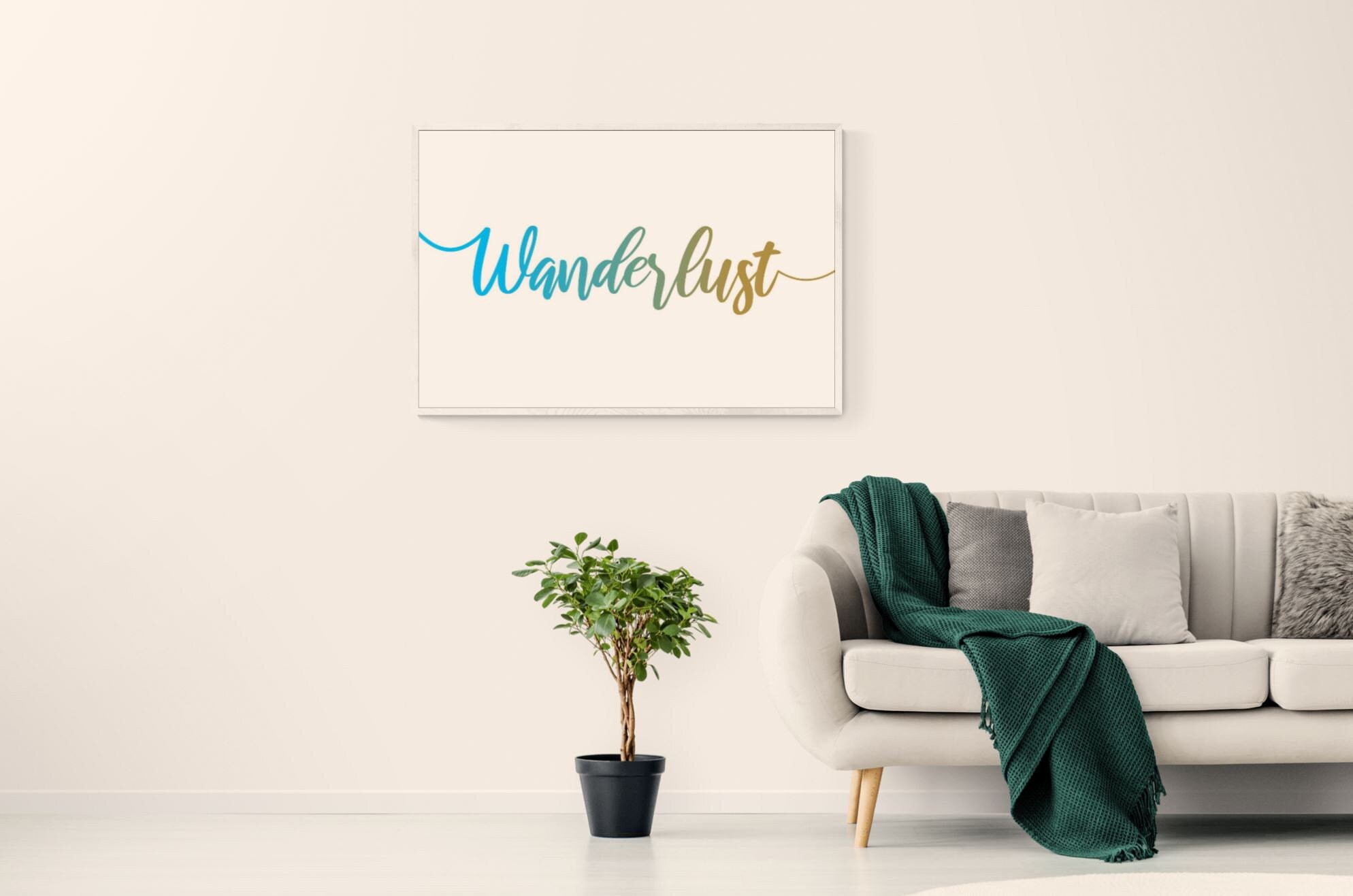 Wanderlust Print, Wall Decor, Printable Art, Digital Print, Calligraphy ...