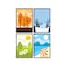 Four Seasons Poster Set, Set of 4 Seasons, Autumn, Winter, Spring ...