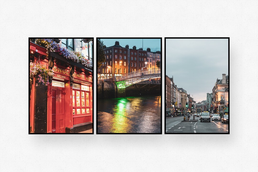 Dublin Photo Set of 3, Ireland, Dublin, Irish, Wall Art, Wall Decor ...