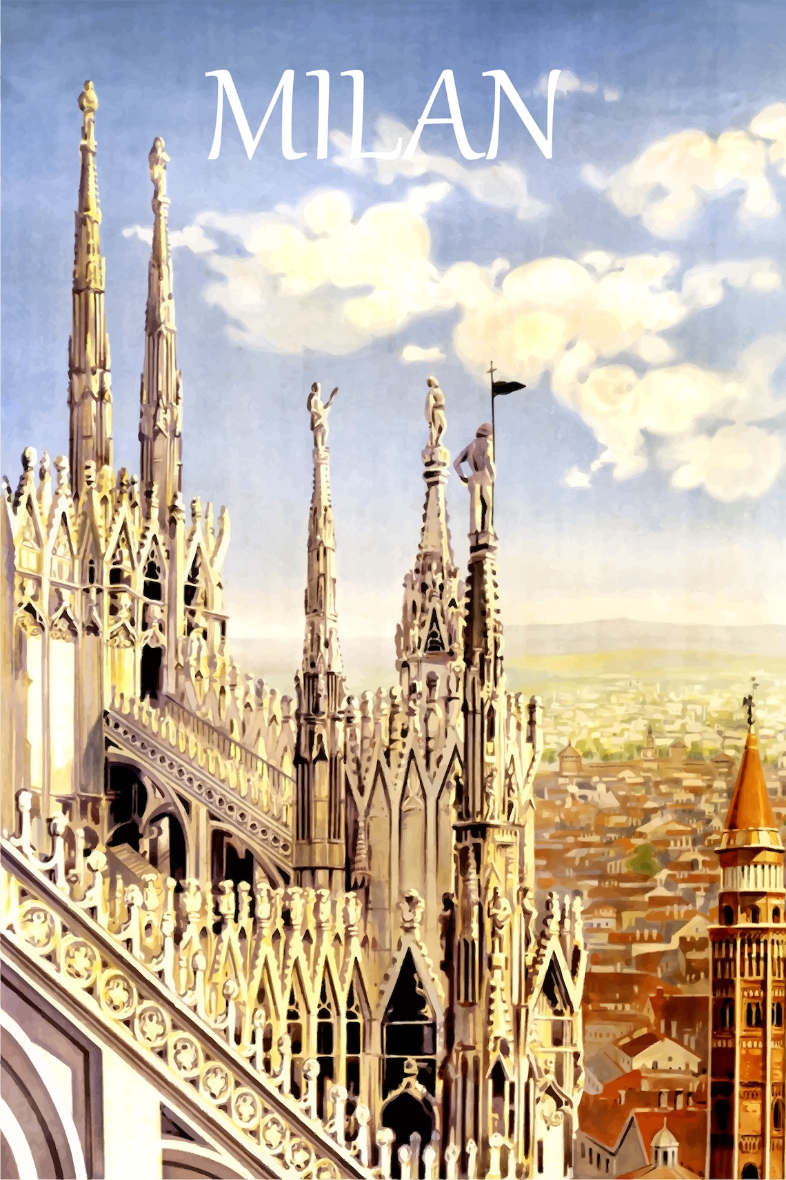 Vintage Italy Posters, Italy Poster Set of 6, Italian Cities Prints ...