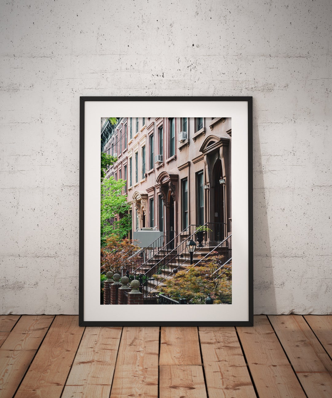 Brooklyn Print, Brownstone Print, Park Slope, New York, New York City ...