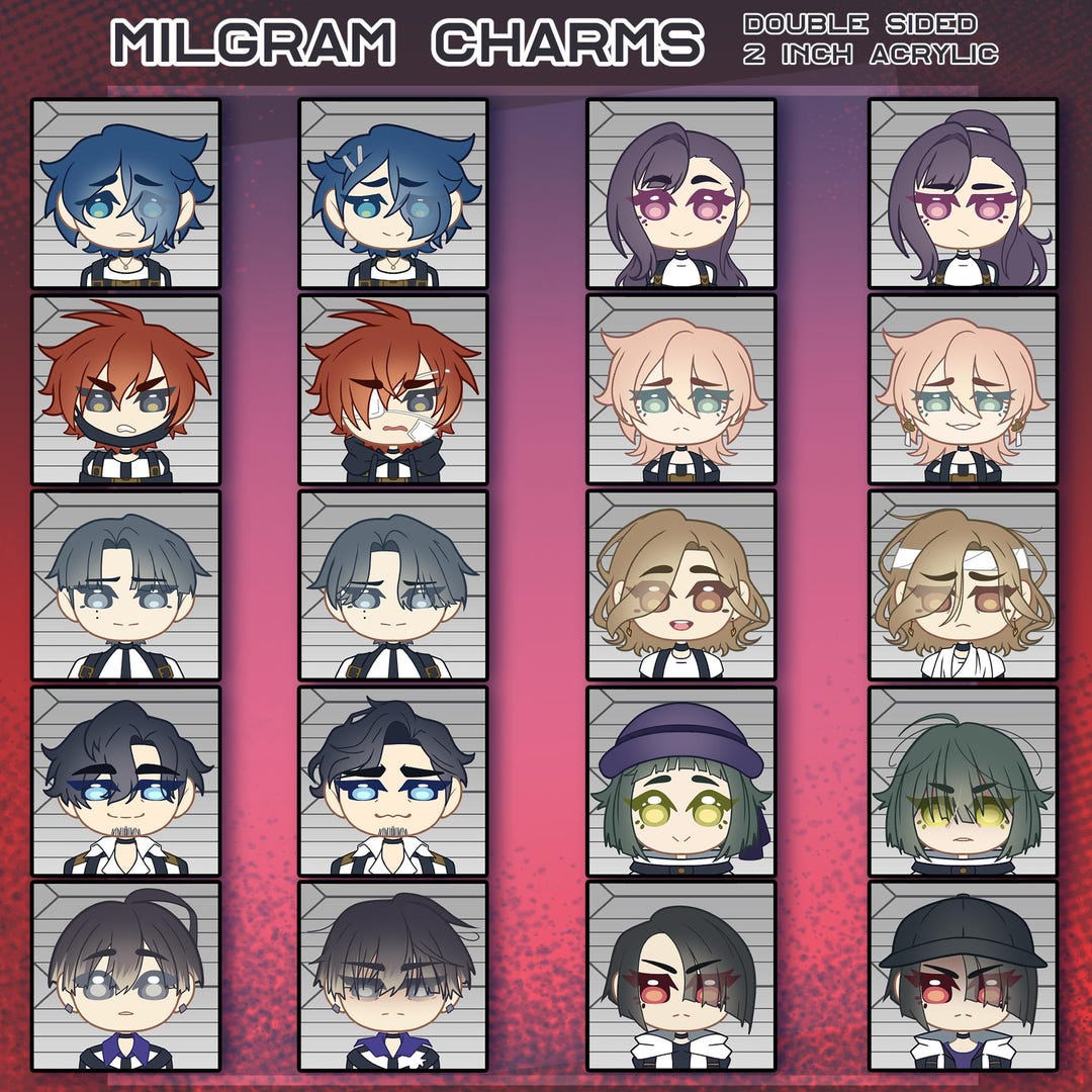 Milgram Double Sided Mugshot Charms - Etsy