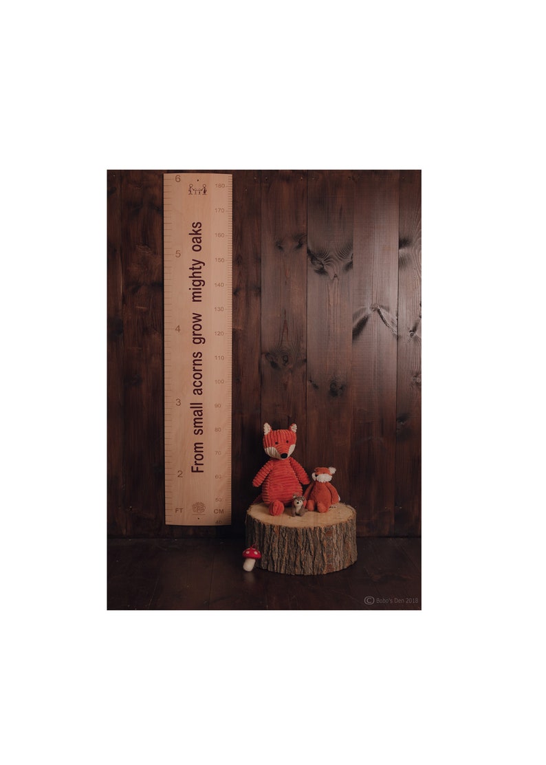 Personalised Wooden Height Chart | Nursery Decor | Height Chart ...