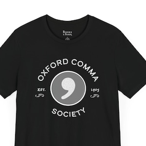 Oxford Comma Tee | Grammar Shirt | Editor Writer T-shirt | Journalist ...