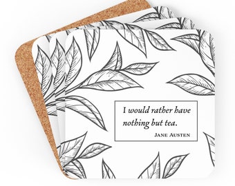 Jane Austen Books Coaster Set - Neoprene 6 Piece Set - Etsy
