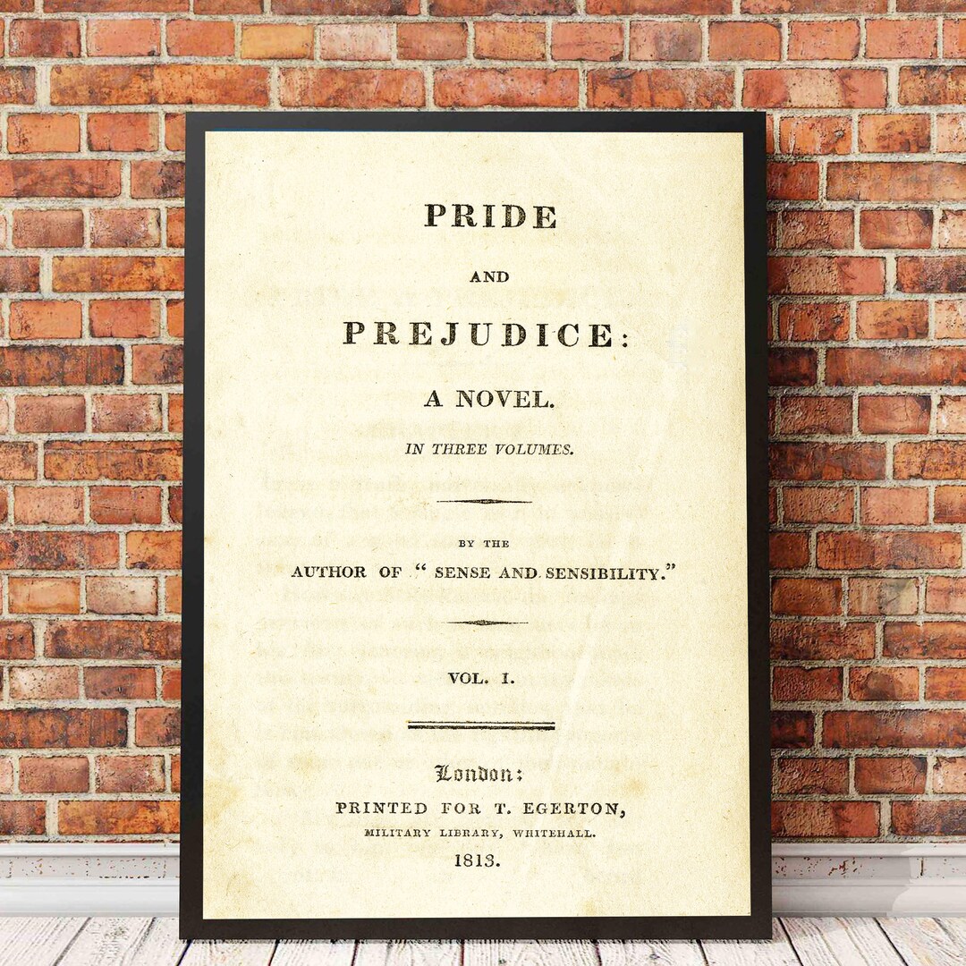 Pride and Prejudice Print | Jane Austen Poster | Literary Gift ...