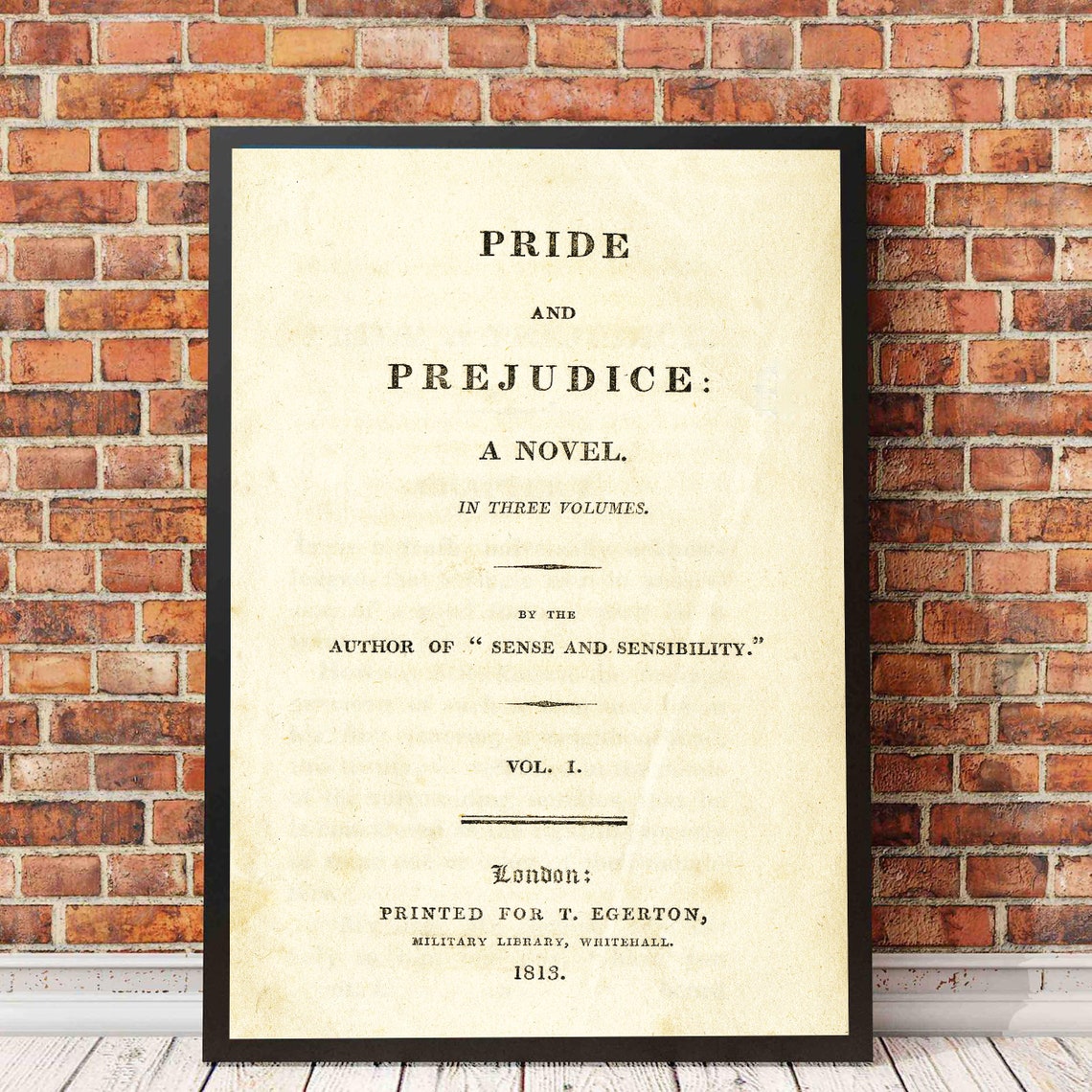Pride and Prejudice Print | Jane Austen Poster | Literary Gift ...