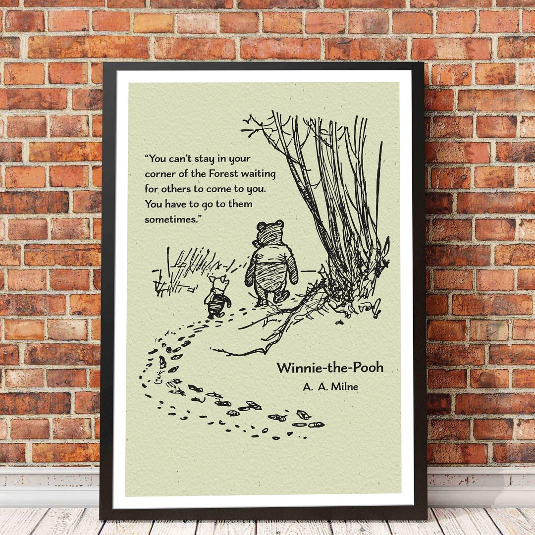 Winnie-the-pooh Poster A. A. Milne Children's Classic - Etsy