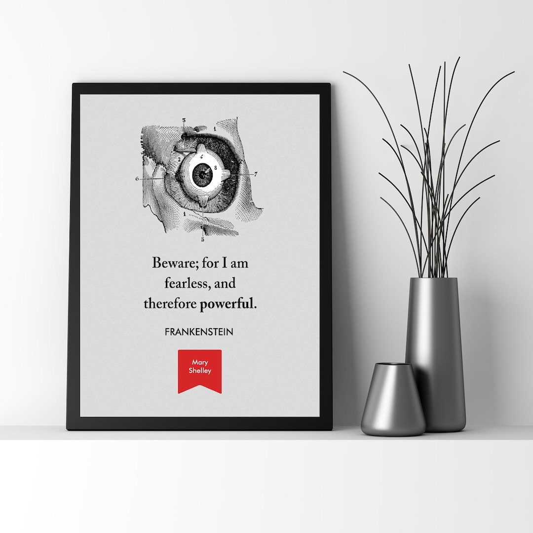 Mary Shelley Poster | Frankenstein Quote | Premium Matte Paper ...