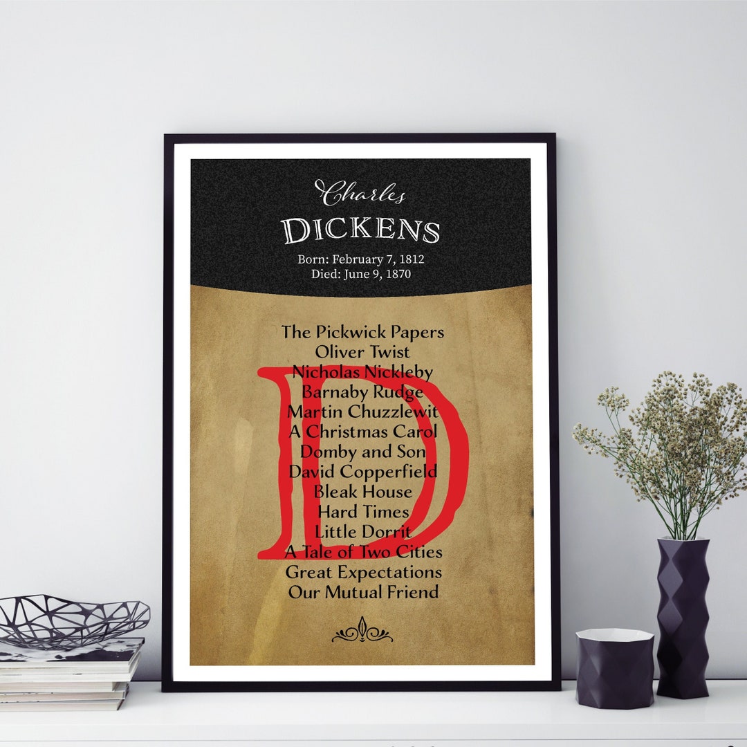 Charles Dickens Poster | Notable Works | Literary Poster | Classic ...