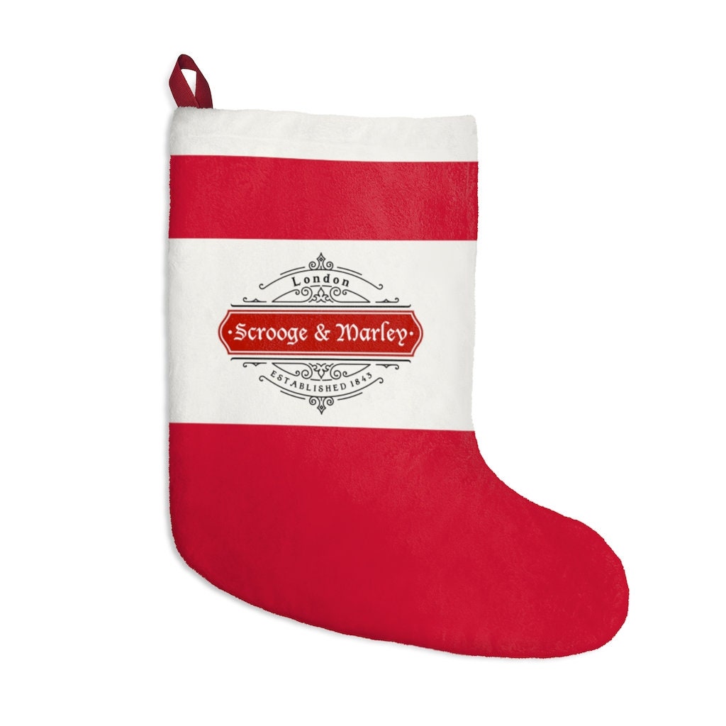 A Christmas Carol Stocking Scrooge & Marley Charles | Etsy