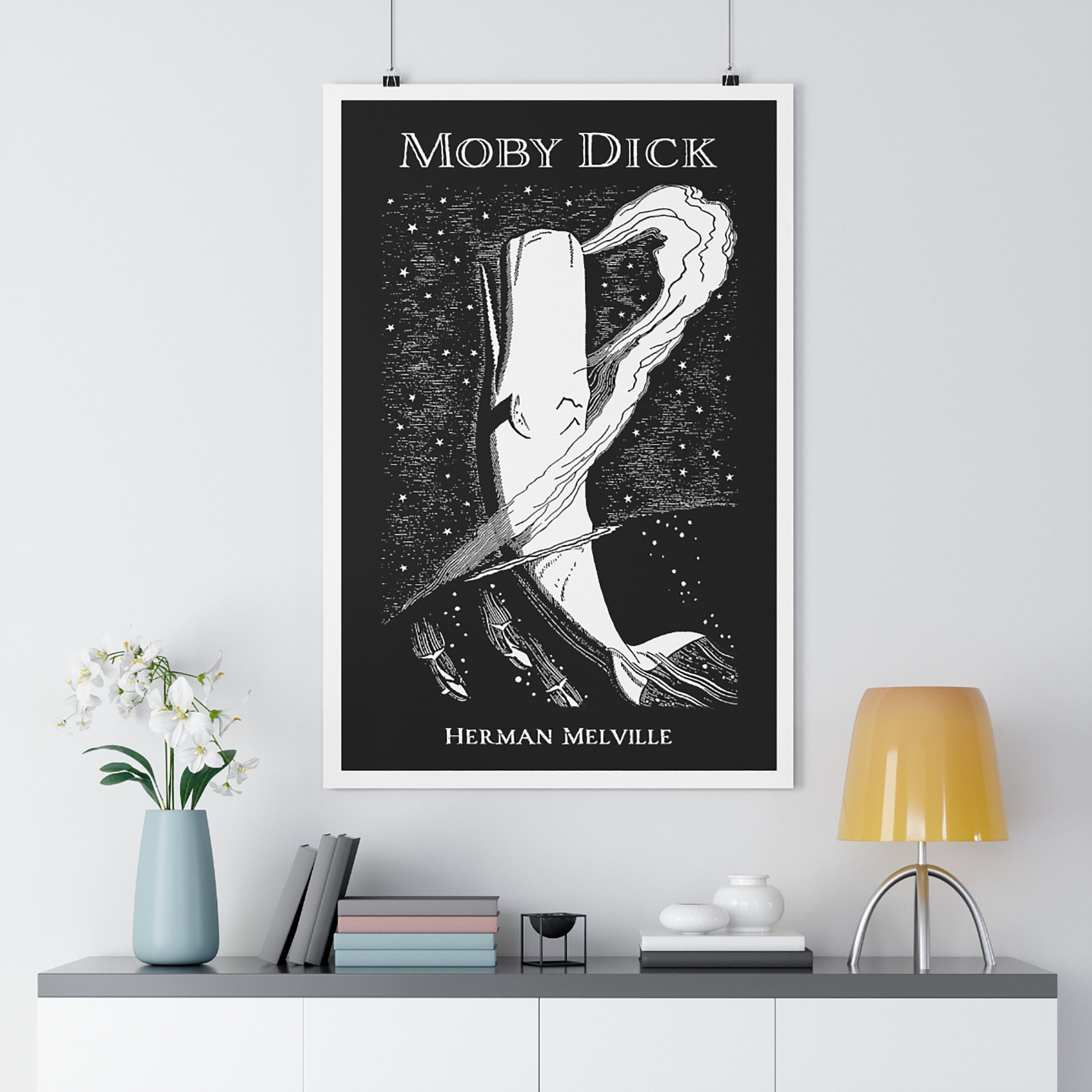Moby Dick Herman Melville Book Posters Moby Dick Poster | Etsy