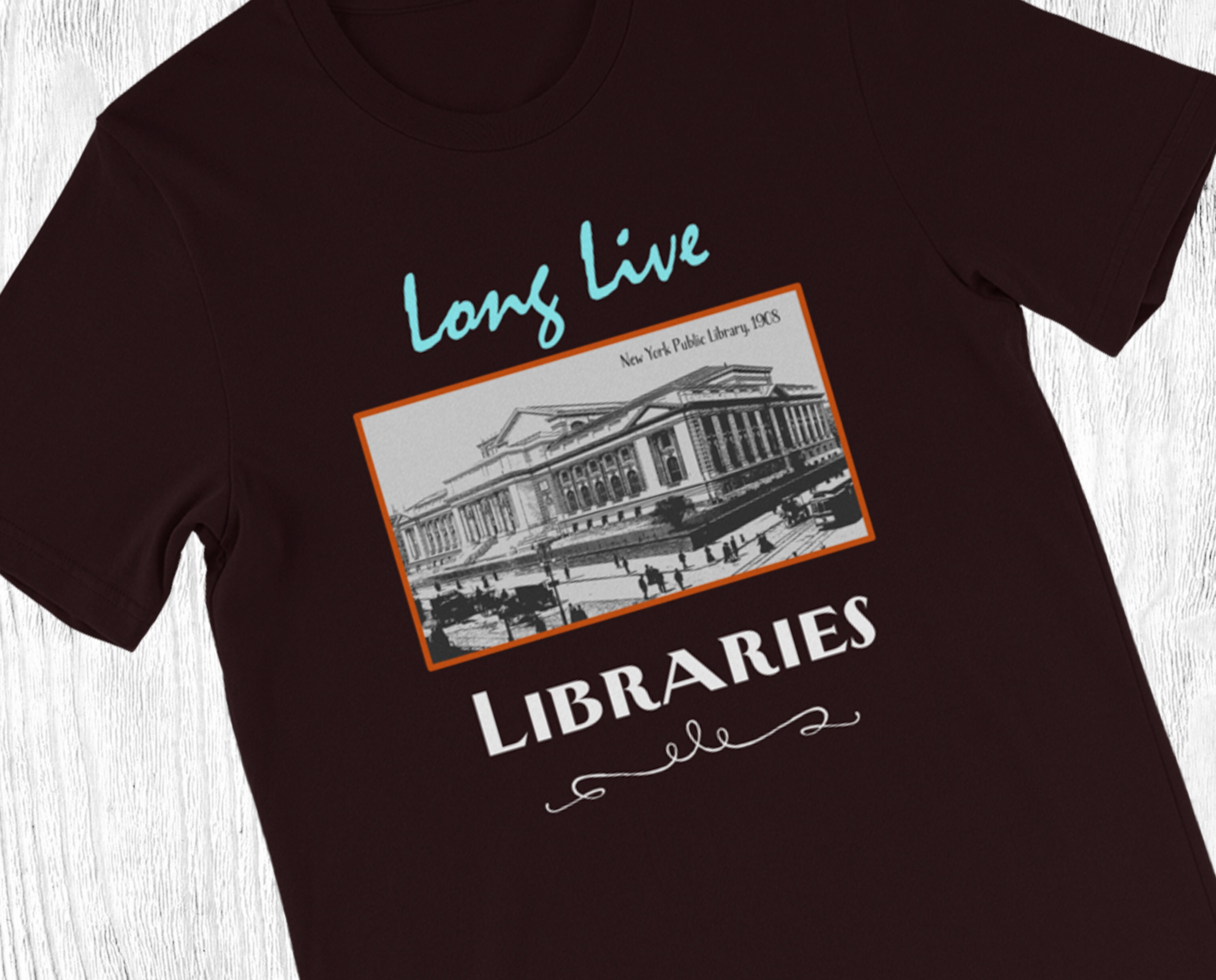 Long Live Libraries T-shirt Library Shirt New York Book - Etsy