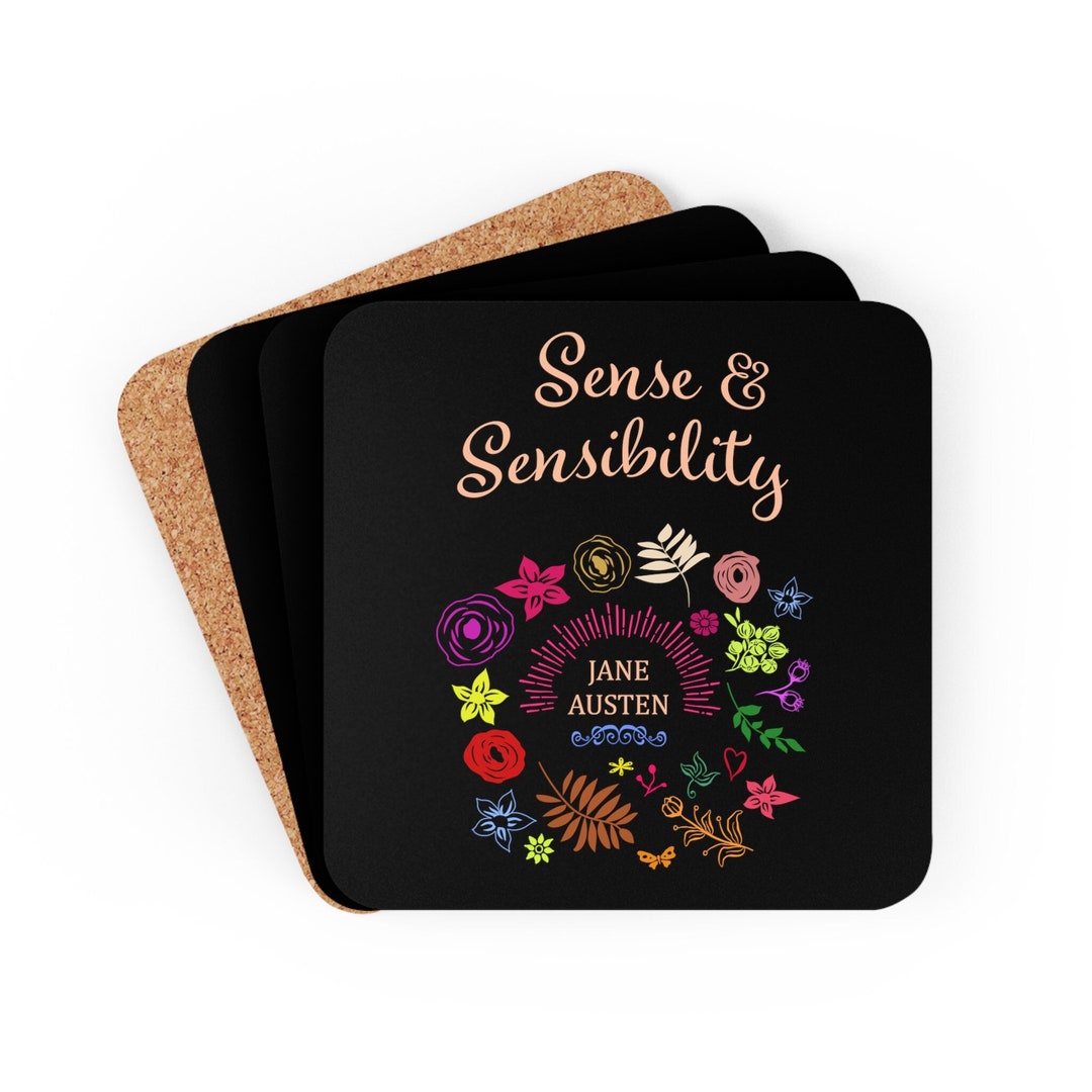 Sense & Sensibility Coaster Set | Jane Austen | Literary Gift | Classic ...