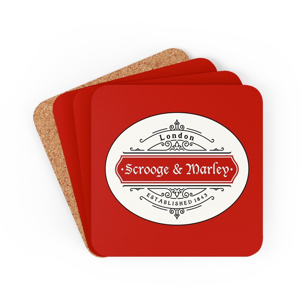 Scrooge & Marley Coaster Set | A Christmas Carol | Charles Dickens ...