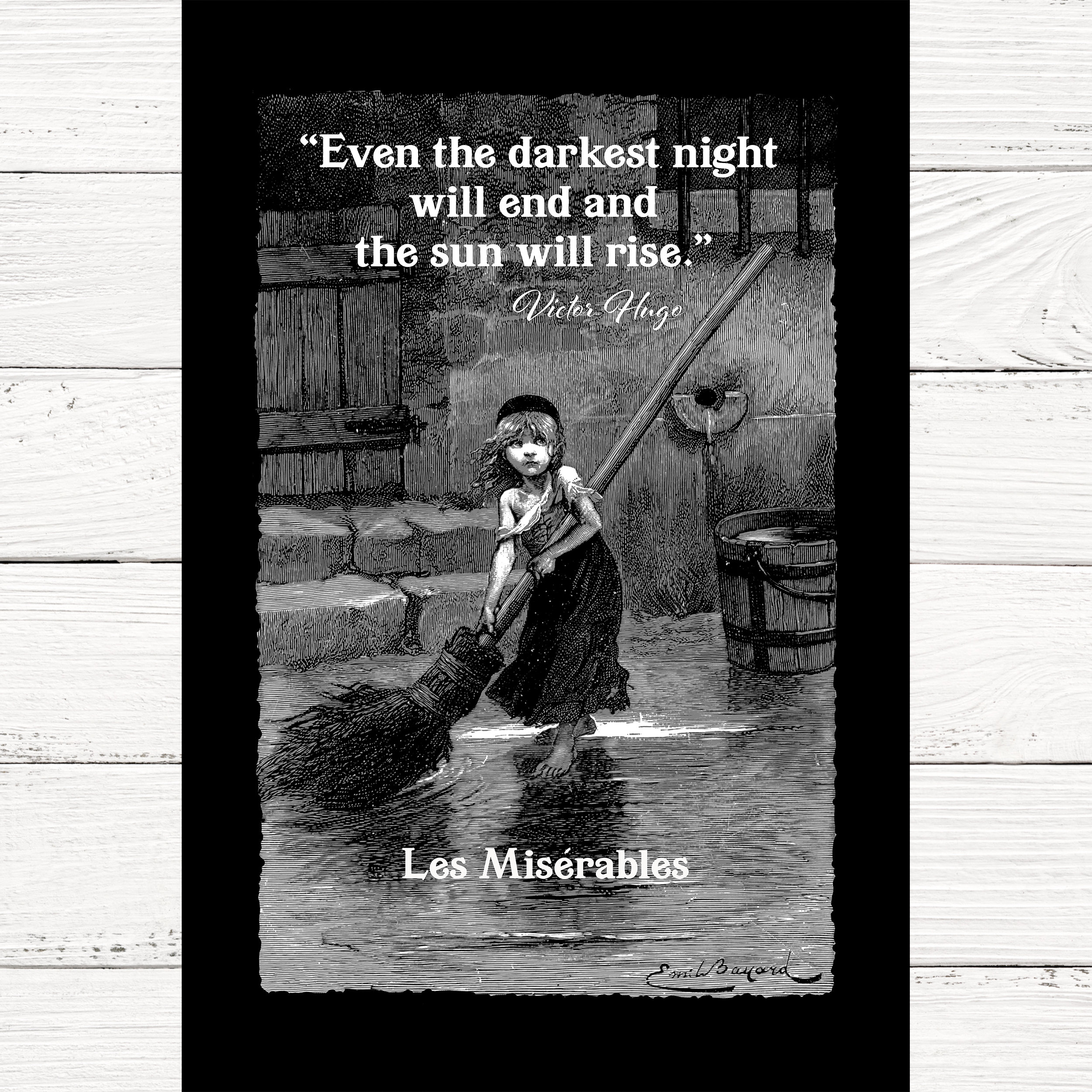 Les Miserables Poster Victor Hugo Classic Book Literary | Etsy