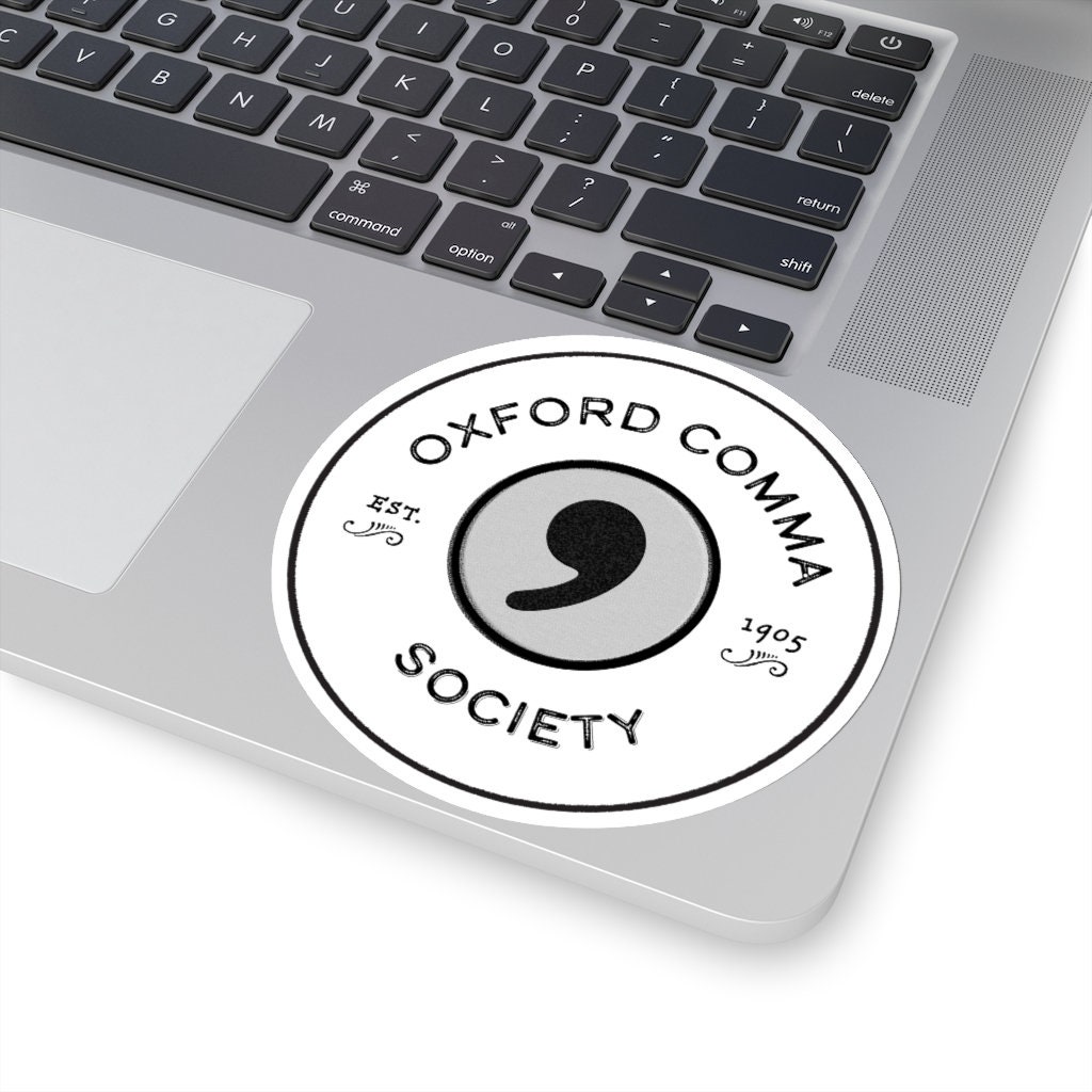 Oxford Comma Society Sticker Writer Editor Decal | Etsy