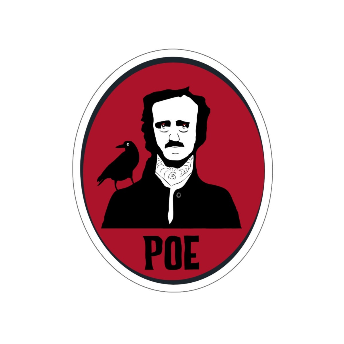 Edgar Allan Poe Sticker Poe Yinyl Sticker Literary Stickers | Etsy