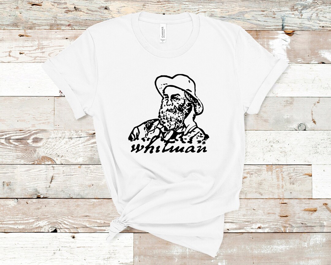 Walt Whitman Tee Leaves of Grass Unisex Soft Cotton Tee Literary Shirts ...