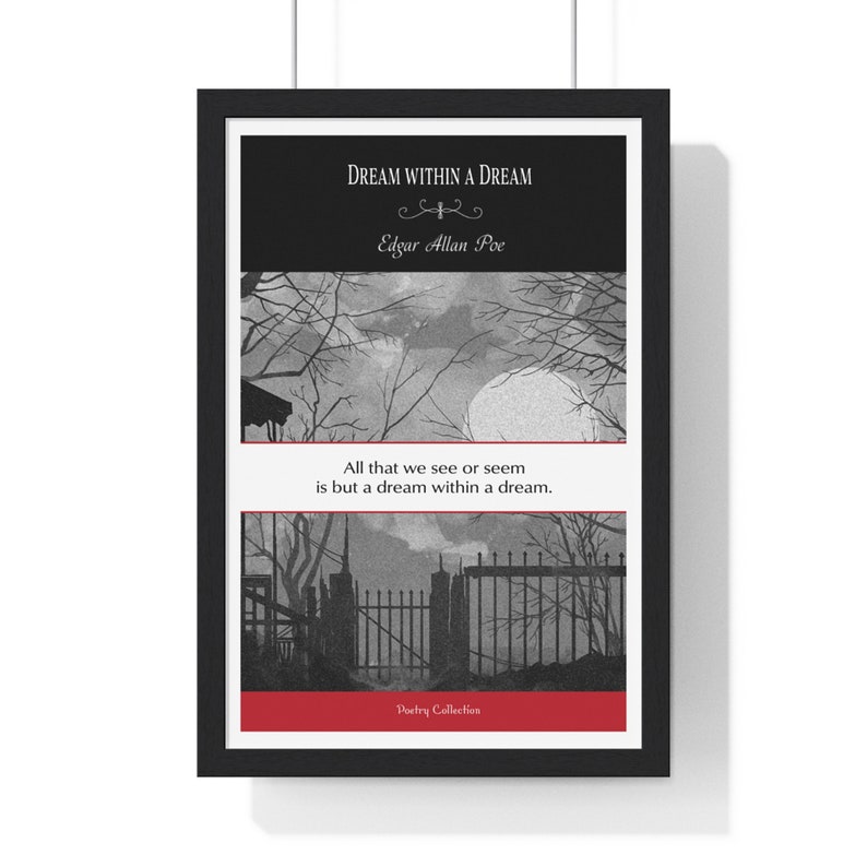 Edgar Allan Poe Poster Dream Within a Dream Fine Art Print | Etsy
