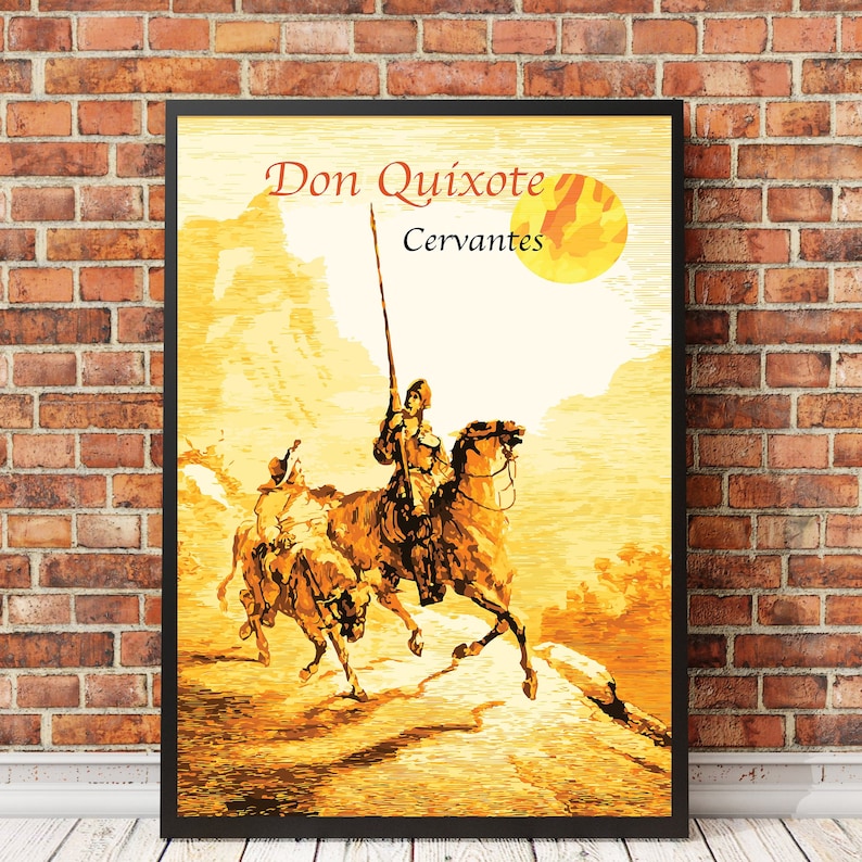 Don Quixote Poster Cervantes Classic Books Spanish Authors - Etsy