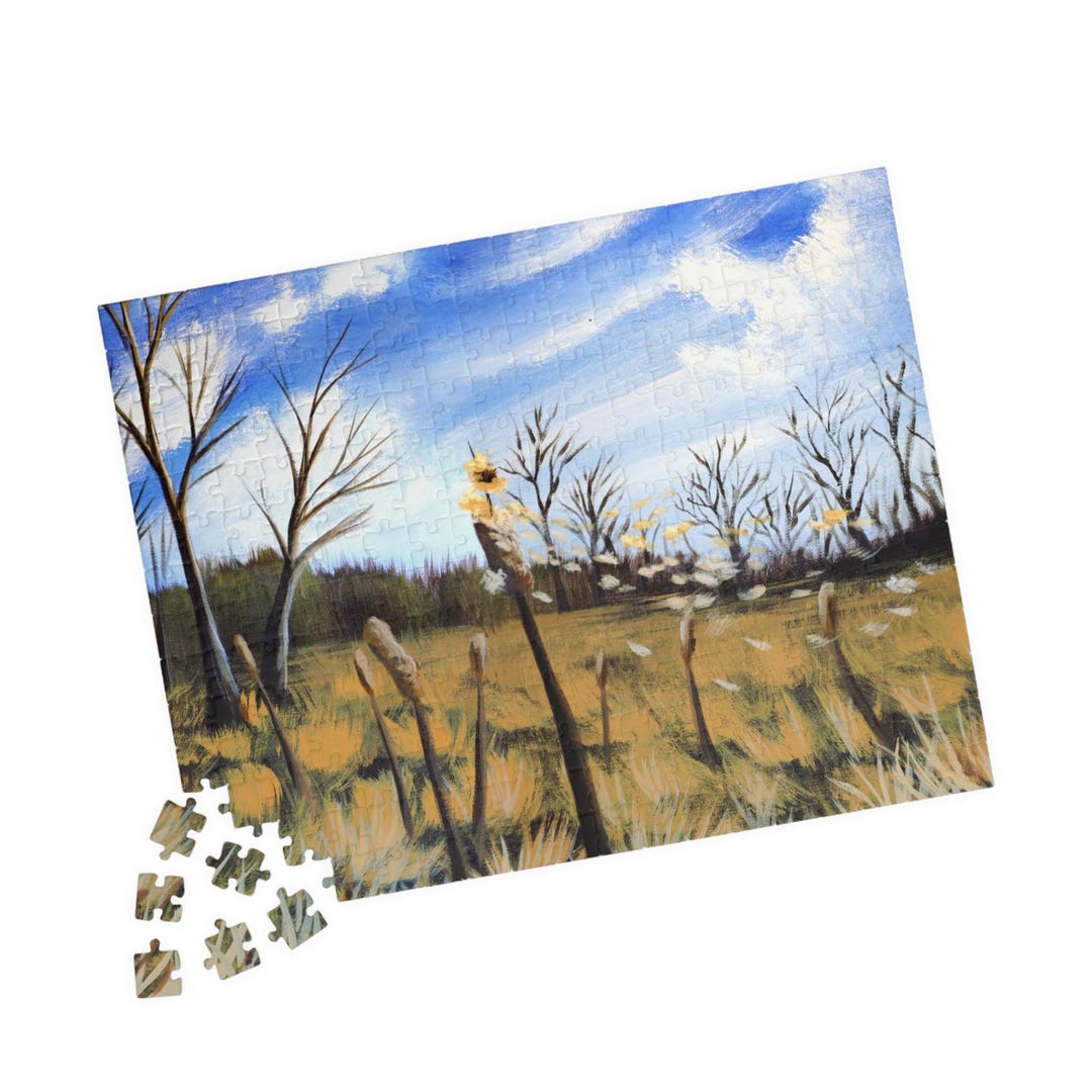Puzzle - Field of Cattails, Nature Jigsaw Puzzle, Relaxing Hobby ...