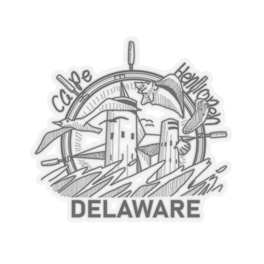 Delaware Decal Lineart Sticker 4 Sizes - Etsy
