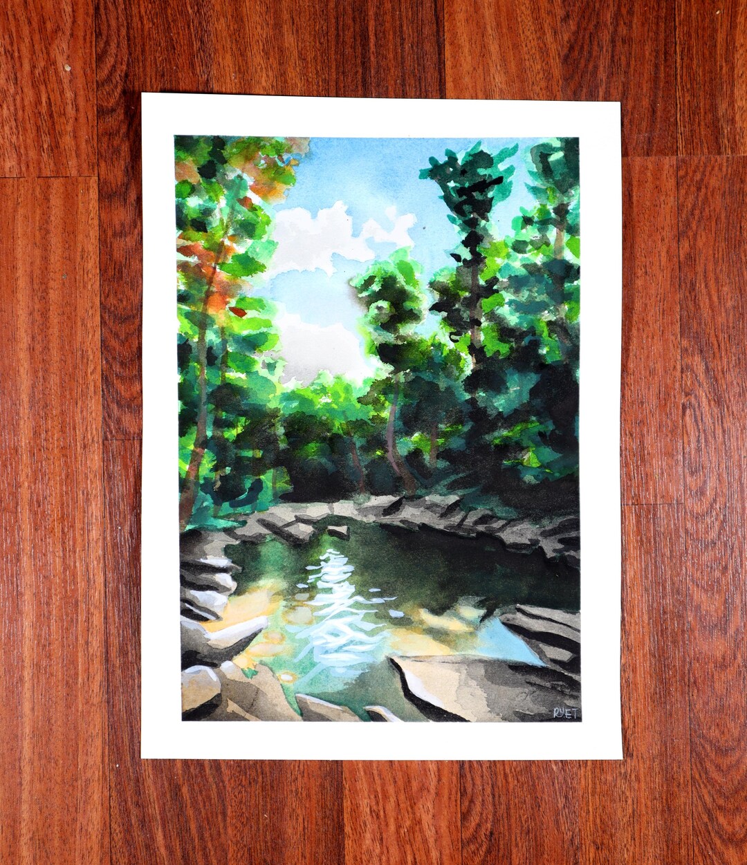 Bemis Brook (10x14in Original Watercolor Painting) - Etsy