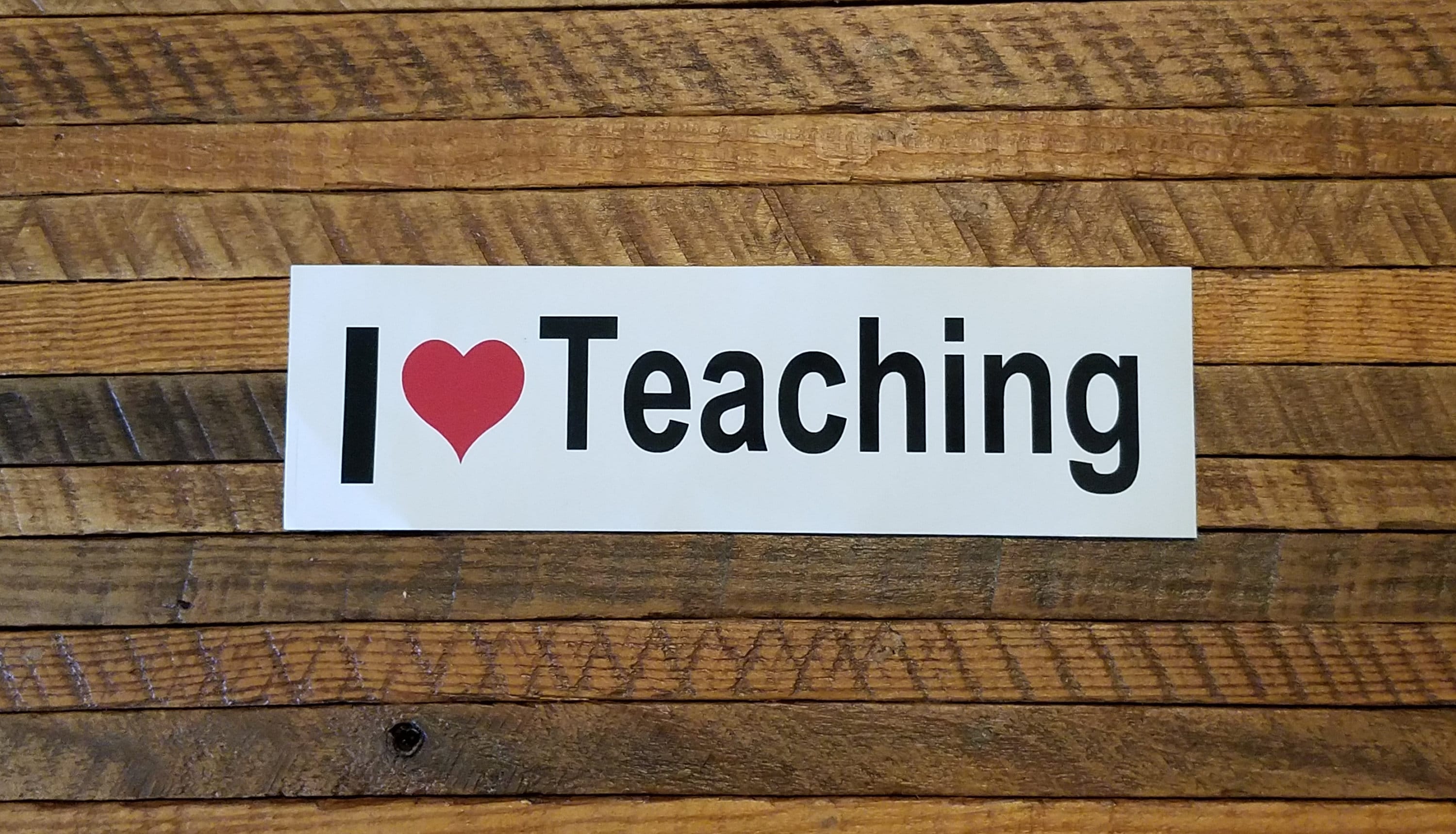I Heart/love Teaching Sticker/bumper Sticker, Door Sticker, Laptop ...