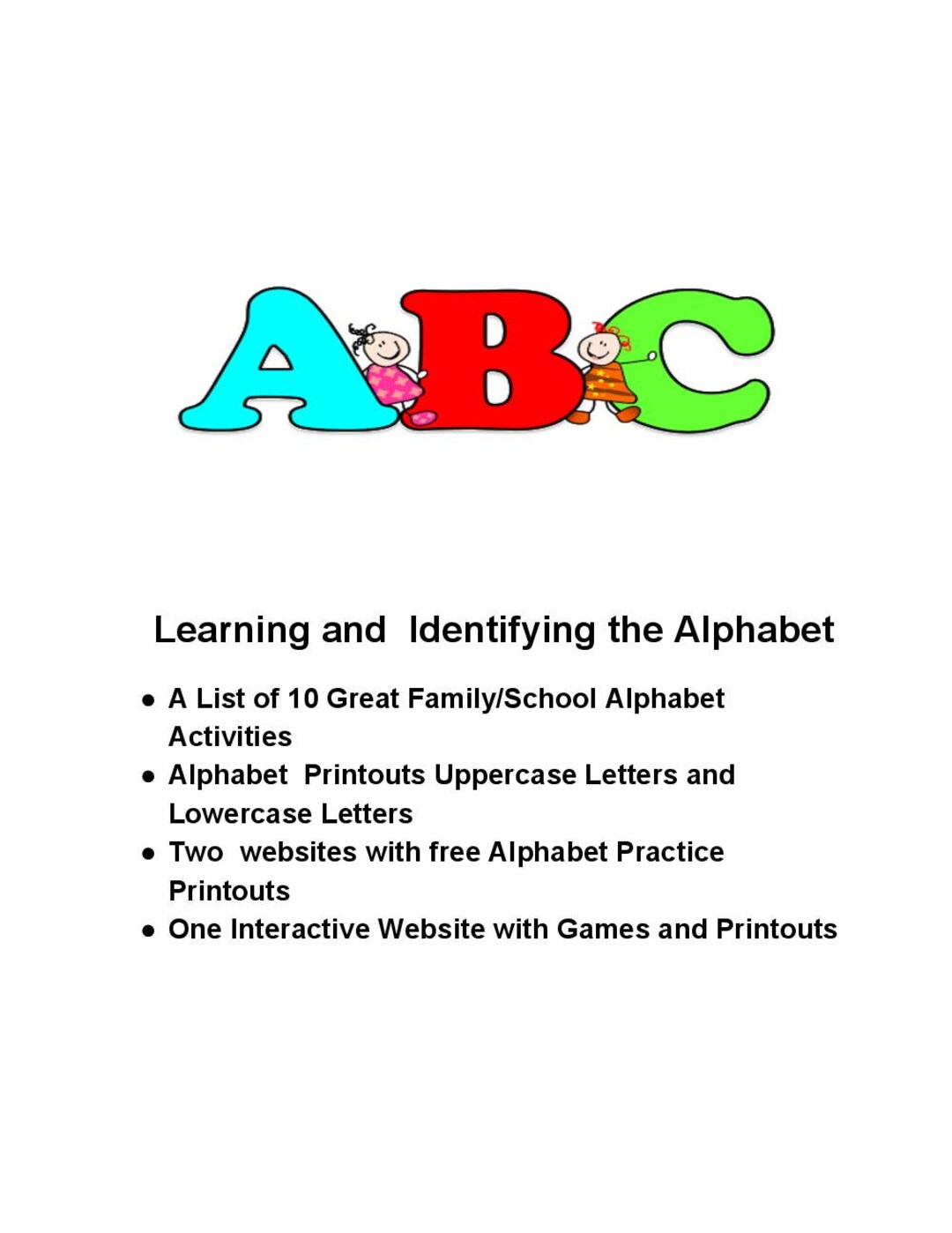 Alphabet Identification Activities/abc Activities/abc Printout/alphabet ...