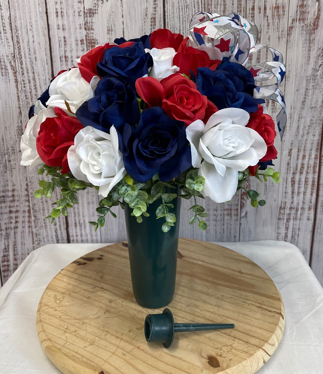 Memorial Day Cemetery Vase, Floral Cemetery, Cemetery Arrangement ...