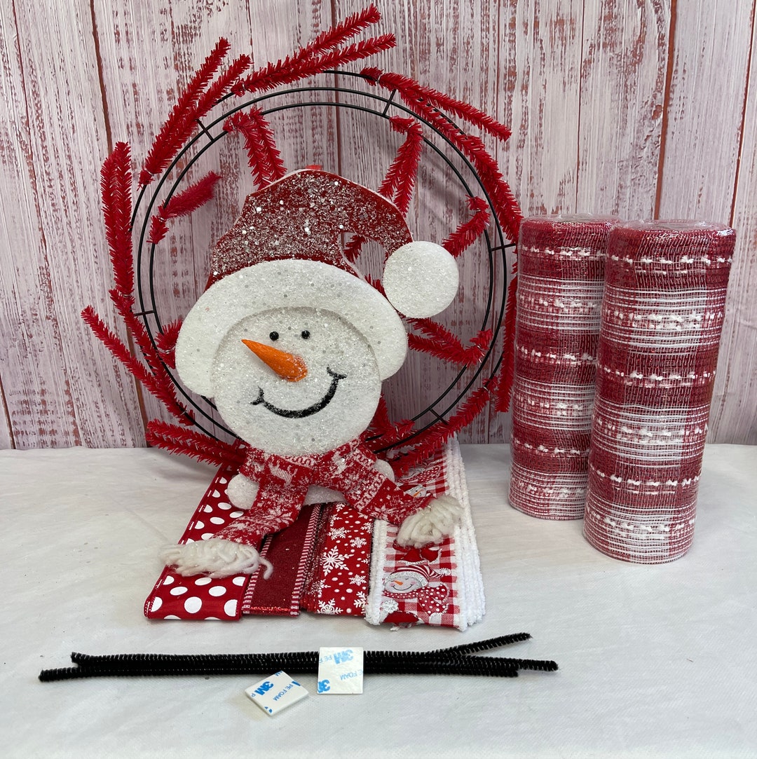 Winter Wreath Kit, DIY Wreath Kit for Winter, Snowman Wreath Kit ...