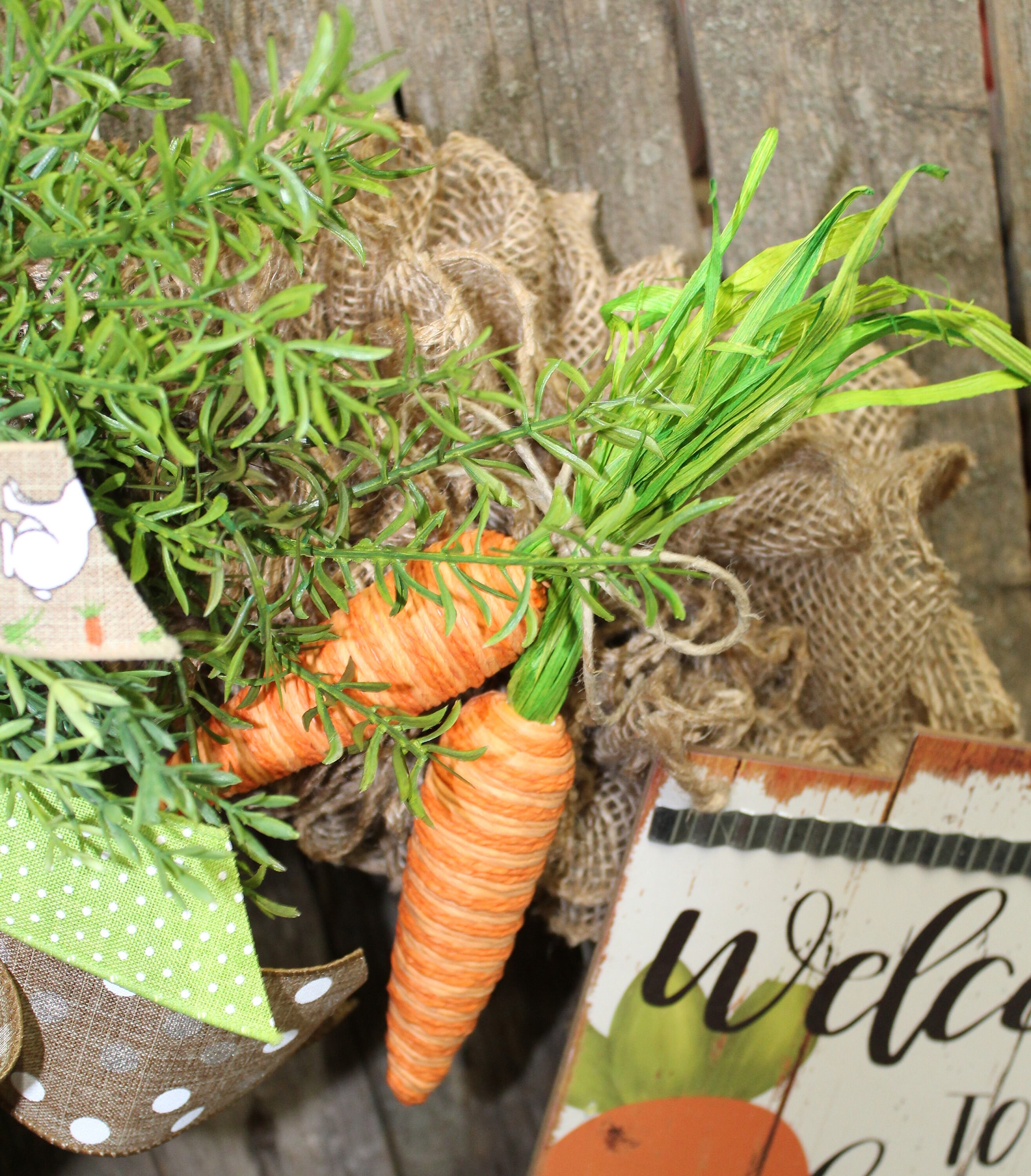 Easter Wreath for Front Door Spring Door Wreath Rabbit Decor | Etsy