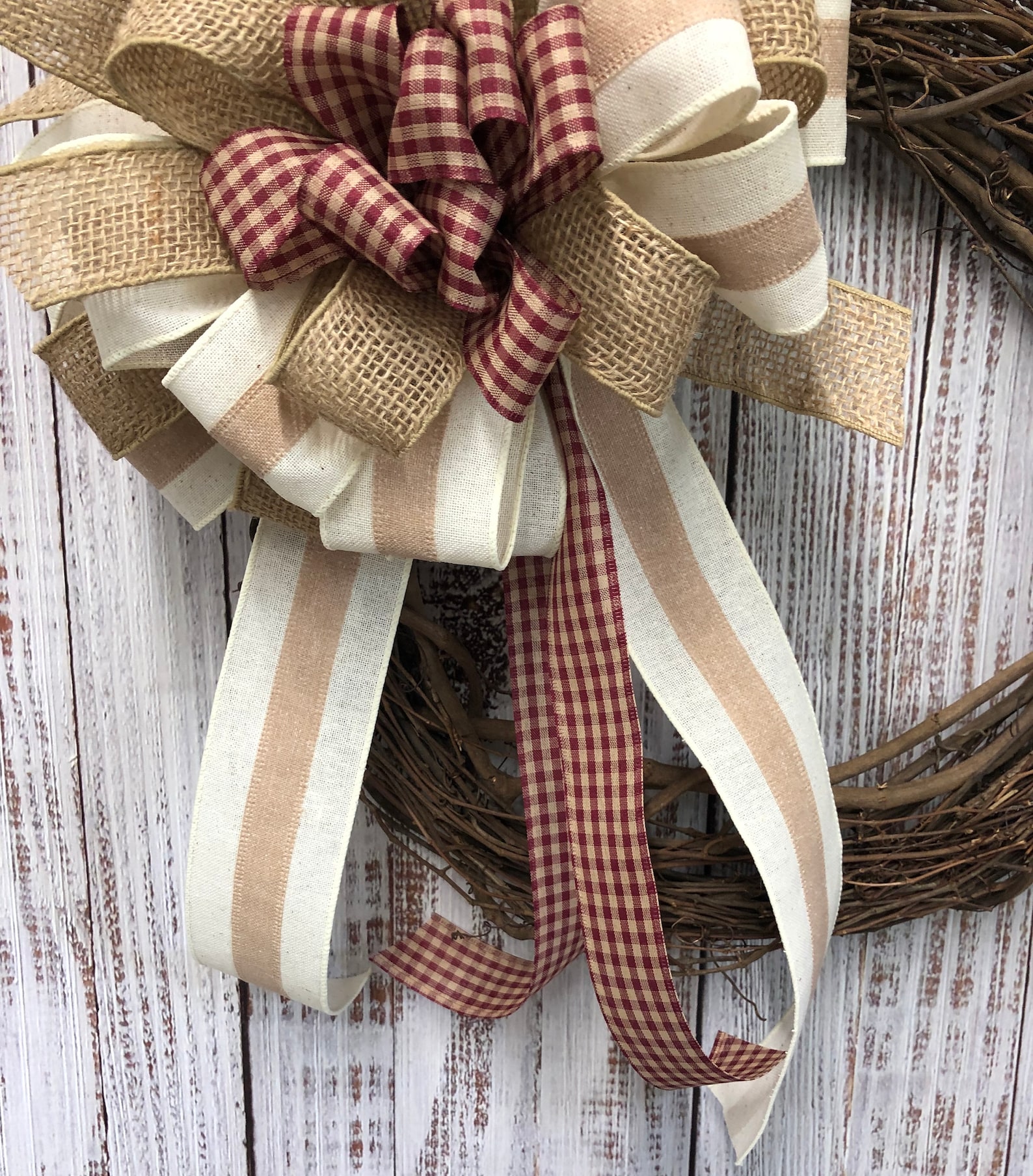 Country Bow for Wreath Bow for Wreath Lantern Bow Bow for | Etsy