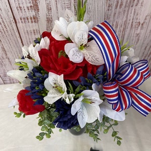 Memorial Day Cemetery Vase, Floral Cemetery, Cemetery Arrangement ...