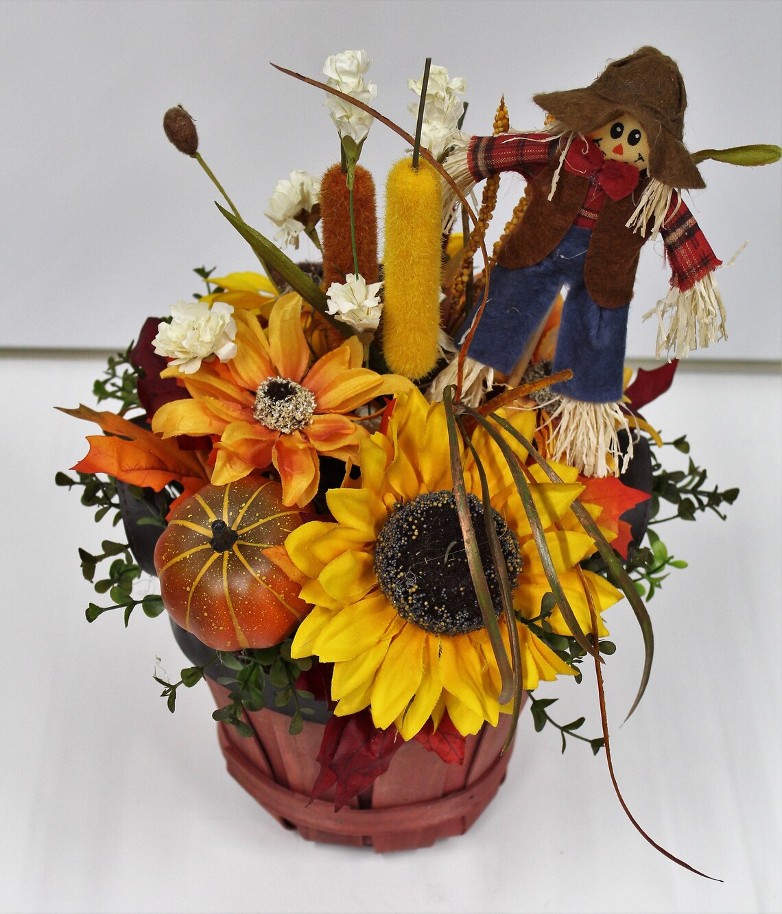 Fall Centerpiece, Fall Basket Floral Decor, Fall Decor, Autumn ...