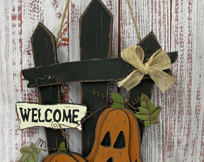 Welcome Halloween Sign, Welcome Door Hanger, Door Hanger for Halloween ...