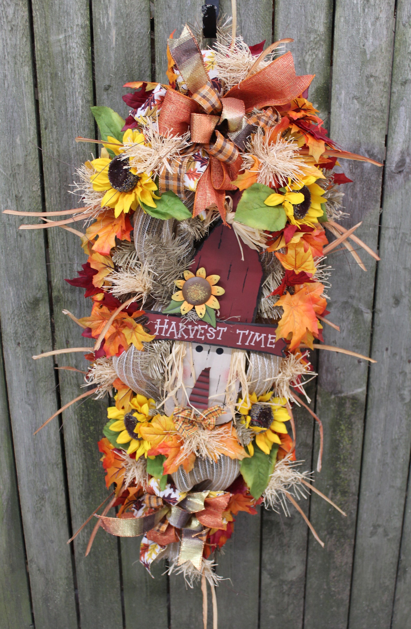 Fall Swag Fall Teardrop Swag Sunflower Swag Swag for Front - Etsy