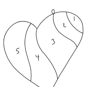 Digital Stained Glass Pattern for Download - Heart - Etsy