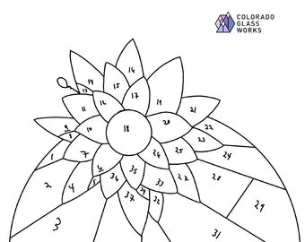 3D Lotus Flower Stained Glass Pattern, Stained Glass Patterns, Digital ...