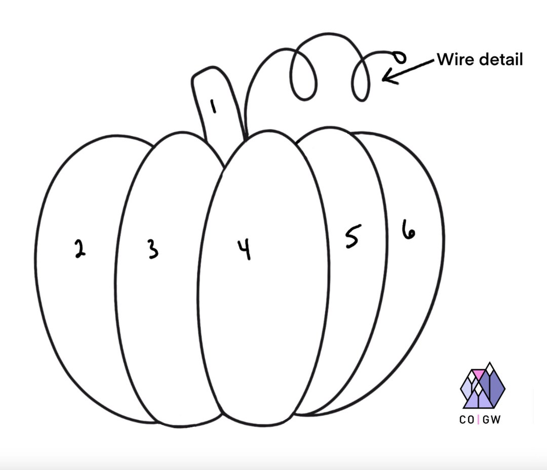 Digital Stained Glass Pattern for Download - Little Pumpkin - Etsy