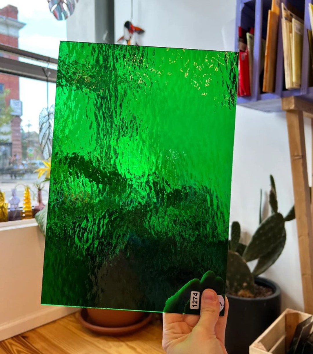 Oceanside Dark Green Rough Rolled Glass - Etsy