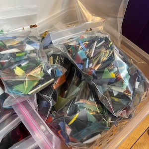 Colorful Stained Glass Scrap Pieces – Ideal for Mosaics, Resin Art ...