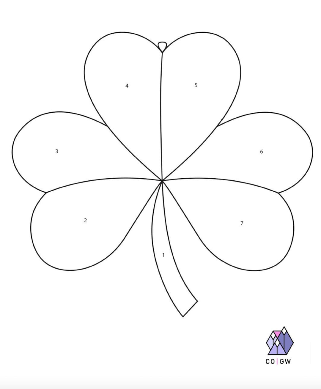 Digital Stained Glass Pattern for Download - Shamrock - Etsy