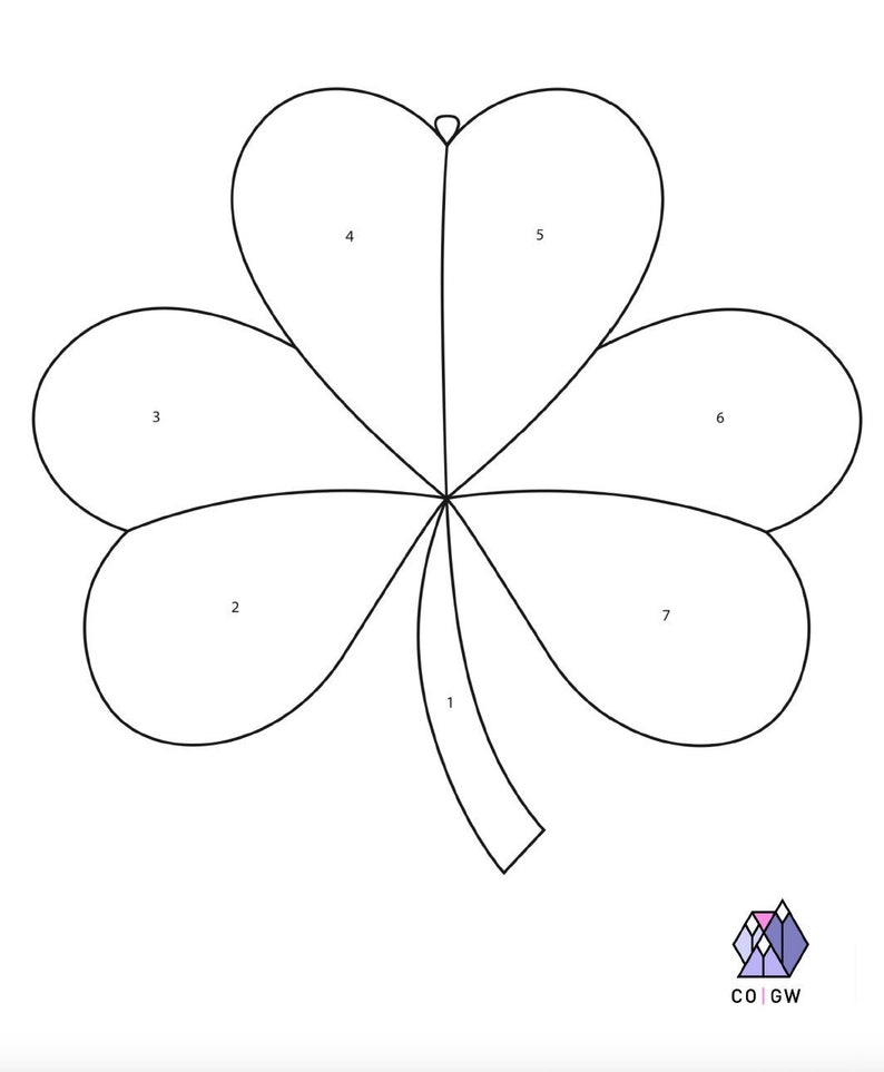 Digital Stained Glass Pattern for Download - Shamrock - Etsy