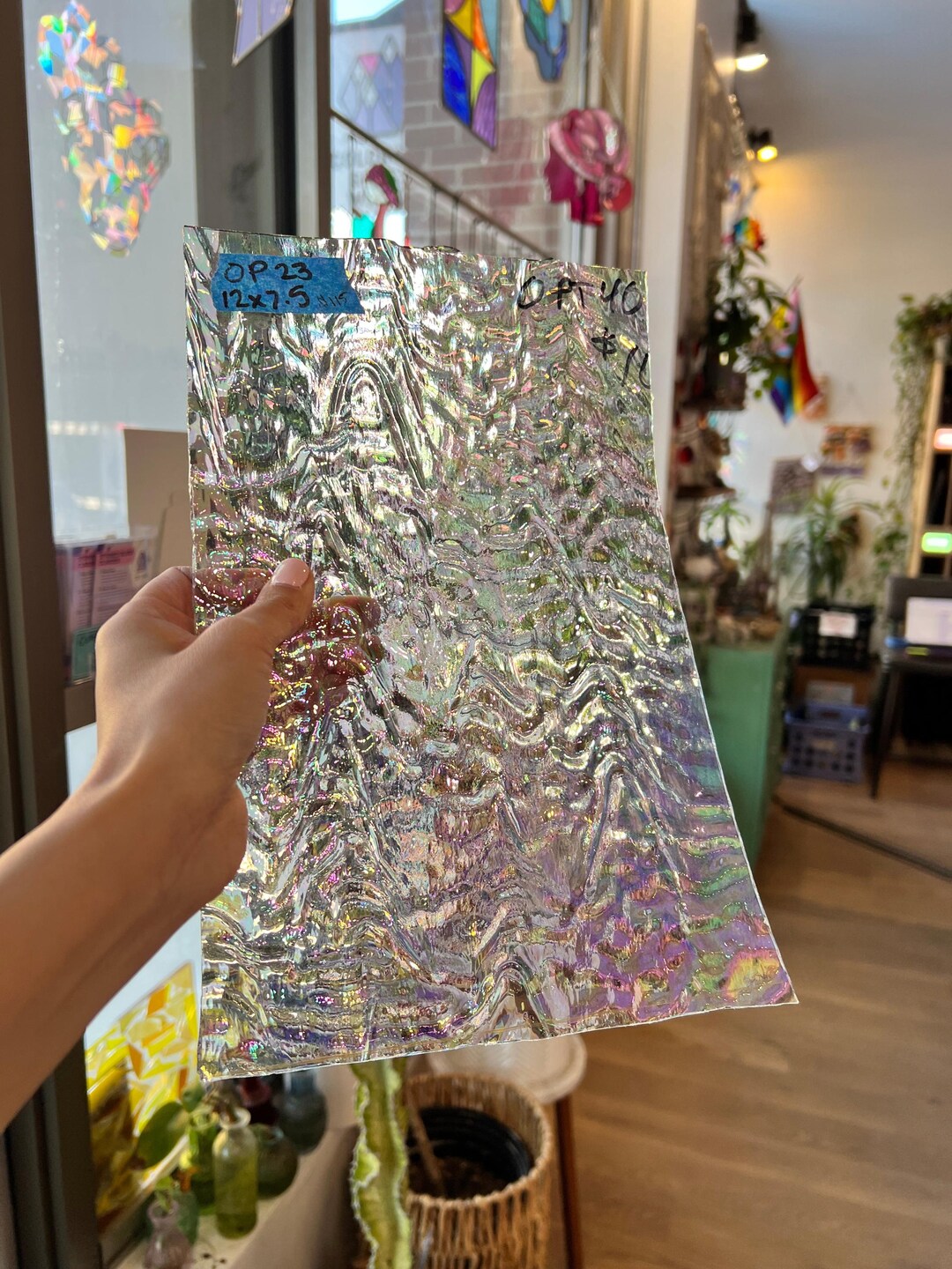 Vintage Clear Iridescent Ripple Optimum Glass - Etsy