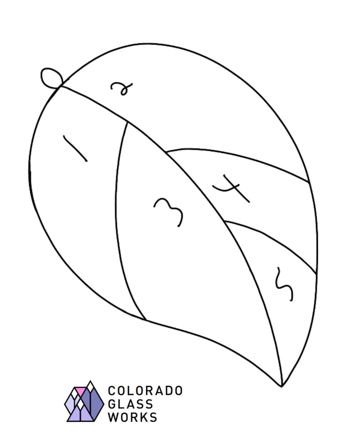 Digital Stained Glass Pattern for Download Leaf - Etsy