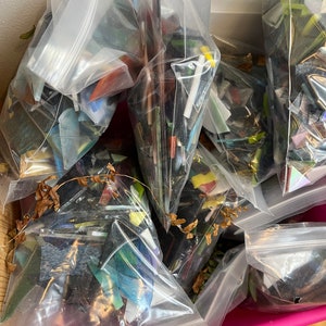SCRAP GLASS- Great for Mosaics, Resin, Colorful Glass, Scrap Glass ...